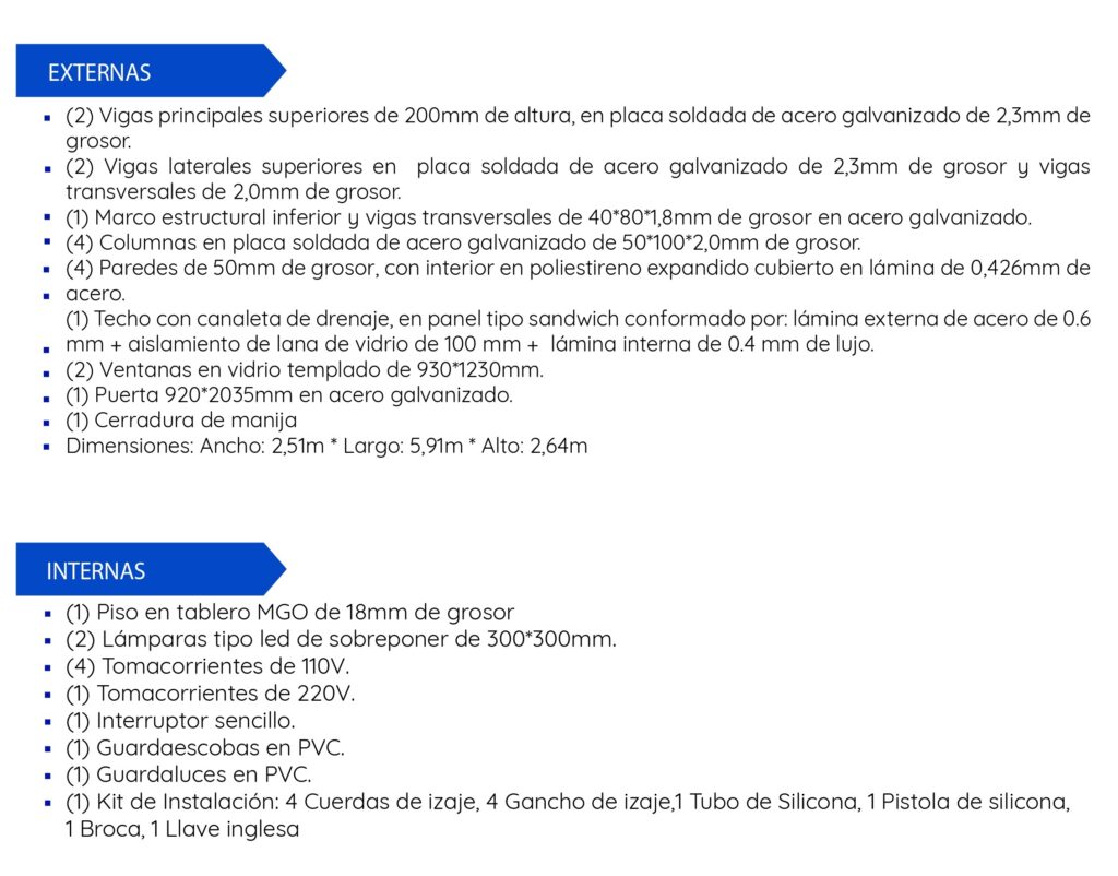 Módulo plegable E-Box 20 pies - E-containers