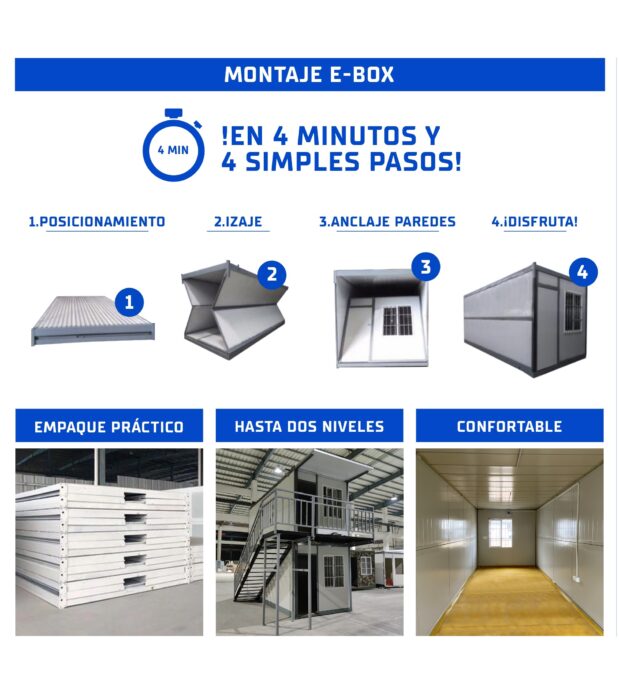 Módulo plegable E-Box 20 pies Alquiler - E-containers